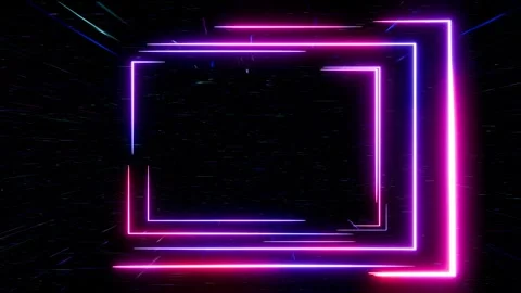 Glowing square frame animation with nois... | Stock Video | Pond5