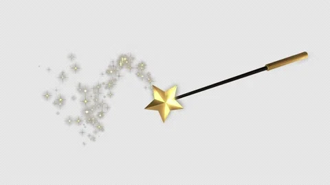 Glowing Star Shaped Magic Wand Stars Spa... | Stock Video | Pond5