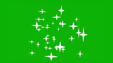 Glowing stars sparkle on green screen ba... | Stock Video | Pond5