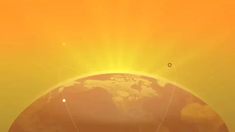 glowing Sun rays with slow moving earth ... | Stock Video | Pond5