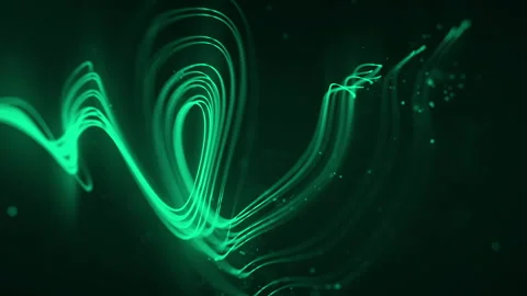 Glowing surface animation of neon green ... | Stock Video | Pond5