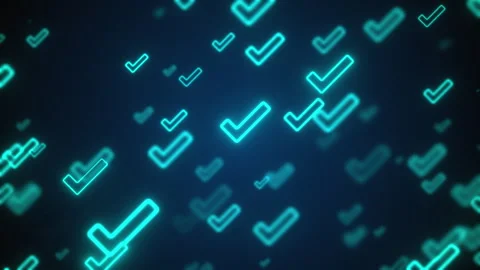 Glowing Tick symbols | Stock Video | Pond5