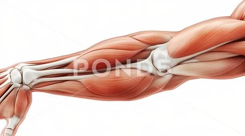 Glowing Transparent Muscle Layers in Arm Anatomy: Graphic #292471749
