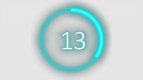 Glowing transparent overlay Countdown ti... | Stock Video | Pond5