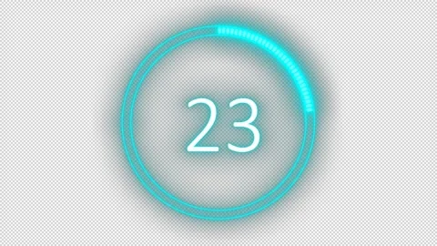 Glowing transparent overlay Countdown ti... | Stock Video | Pond5