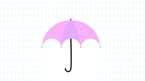 Glowing umbrella opening on a white scre... | Stock Video | Pond5