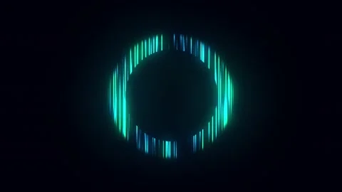 Glowing Waveform Audio Visualizer Animat... | Stock Video | Pond5