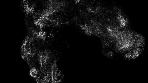 Glowing white particles falling and form... | Stock Video | Pond5