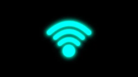 Glowing wifi, animation of signal from s... | Stock Video | Pond5