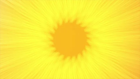 Glowing Yellow Sun Rays Rotating Loop An... | Stock Video | Pond5