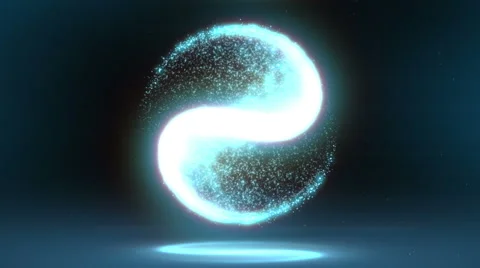 Glowing Yin Yang Symbol Loop | Stock Video | Pond5