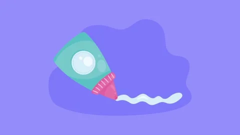 glue bottle school supply animation | Stock Video | Pond5