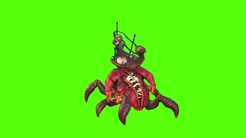 Gluttony Monster Got Hit Green Screen An... | Stock Video | Pond5