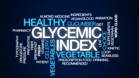 Glycemic index animated word cloud. Kine... | Stock Video | Pond5