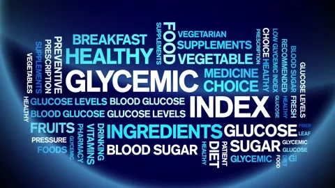 Glycemic index animated word cloud,desig... | Stock Video | Pond5