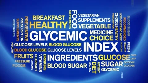 Glycemic index animated word cloud,desig... | Stock Video | Pond5