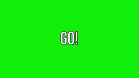 Go text animation on green screen with w... | Stock Video | Pond5