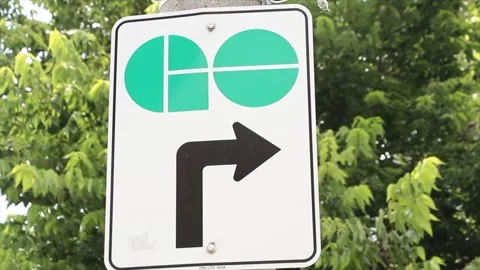 go train vertical rectangle sign logo wi... | Stock Video | Pond5