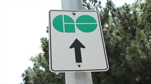 go train vertical rectangle sign logo li... | Stock Video | Pond5