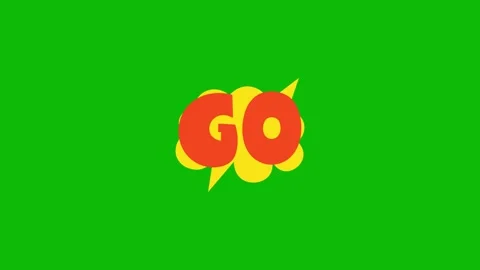"GO" Typo on Blue Textbox Style Speech B... | Stock Video | Pond5