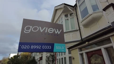 Go View Estate Agent sign- UK | Stock Video | Pond5