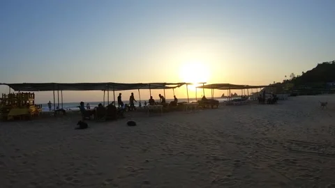 Goa Beautiful Sunset view from the Beach... | Stock Video | Pond5
