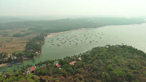 Goa, India: Aerial view of famous Indian... | Stock Video | Pond5