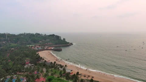 Goa, India: Aerial view of famous Goa Be... | Stock Video | Pond5