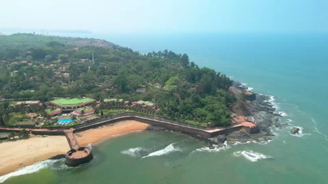 Goa, India: Aerial view of famous Goa Be... | Stock Video | Pond5