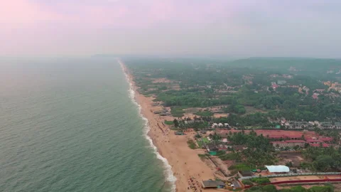 Goa, India: Aerial view of famous Goa Be... | Stock Video | Pond5