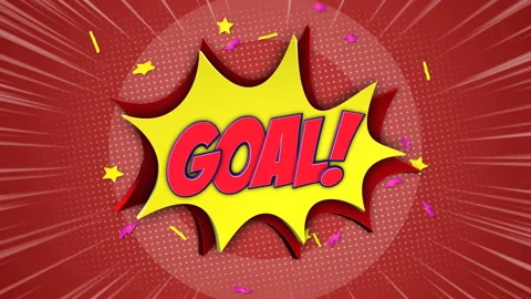 GOAL Comic Text Animation, with Alpha Ma... | Stock Video | Pond5