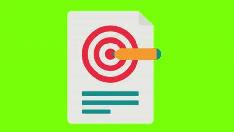 Goal icon, goal-achieving animated carto... | Stock Video | Pond5