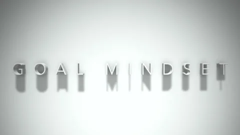 goal mindset 3D title animation white te... | Stock Video | Pond5