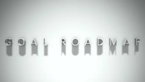 goal roadmap 3D title animation white t... | Stock Video | Pond5