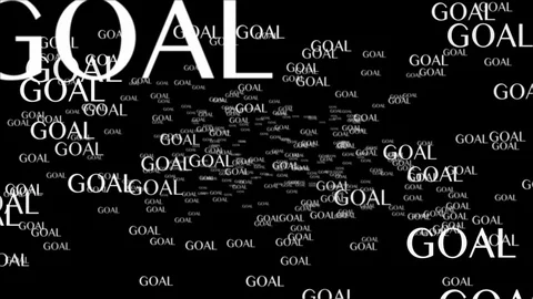 GOAL Text Animation. Rendering, Backgrou... | Stock Video | Pond5