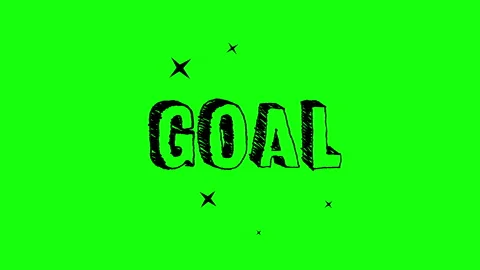 goal Word - Hand Drawn Animated Wiggle. | Stock Video | Pond5