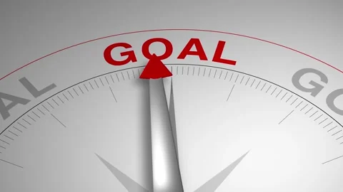Goal Word or Text Gauge Arrow Compass An... | Stock Video | Pond5