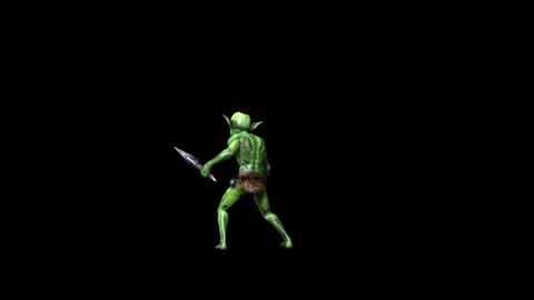 Goblin attack left animation 3D renderi... | Stock Video | Pond5