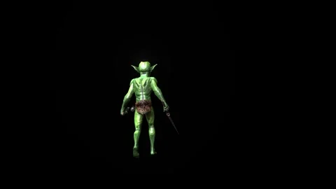 Goblin walk animation 3D rendering on b... | Stock Video | Pond5
