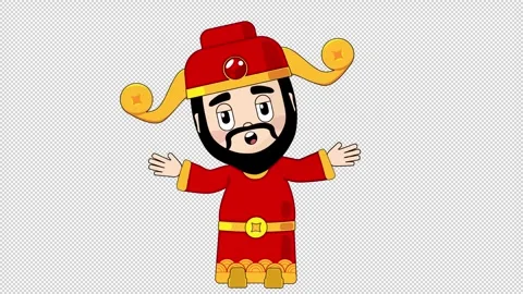 God of Fortune Singing and Dancing Anima... | Stock Video | Pond5