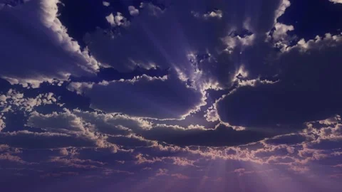 god ray sunset clouds 4k | Stock Video | Pond5