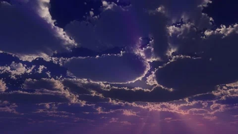 god ray sunset clouds 4k | Stock Video | Pond5
