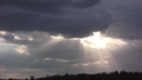god rays , sun rays sweep from hole in g... | Stock Video | Pond5