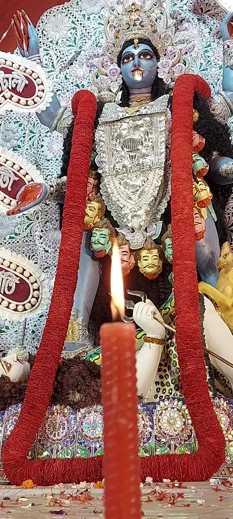 Goddess Maa Kali at calcutta puja pand... | Stock Video | Pond5