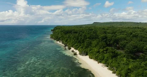 God's eye view shot of Coastal Beach. Si... | Stock Video | Pond5