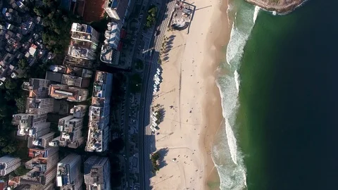 God's View moving shot of Copacabana wit... | Stock Video | Pond5