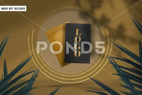Gold Accent Business Card Mockup ~ PSD Template #201085010