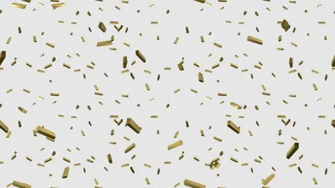 Gold Bar LOOP TILE falling with alpha.Th... | Stock Video | Pond5