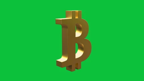 Gold bitcoin coin symbol looped rotation... | Stock Video | Pond5