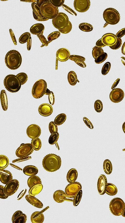 Gold Coin Fountain with Dollar Sign: Tra... | Stock Video | Pond5